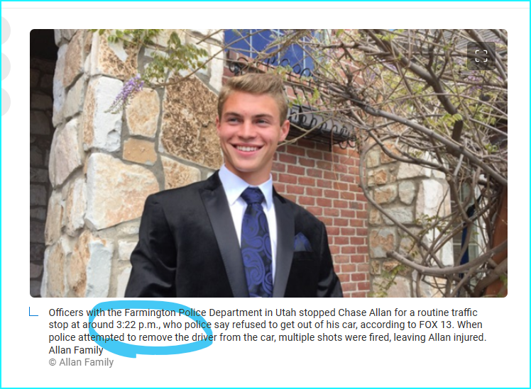 25 yr old Chase Allen, Killed at 3:22 in Officer involved shooting ...