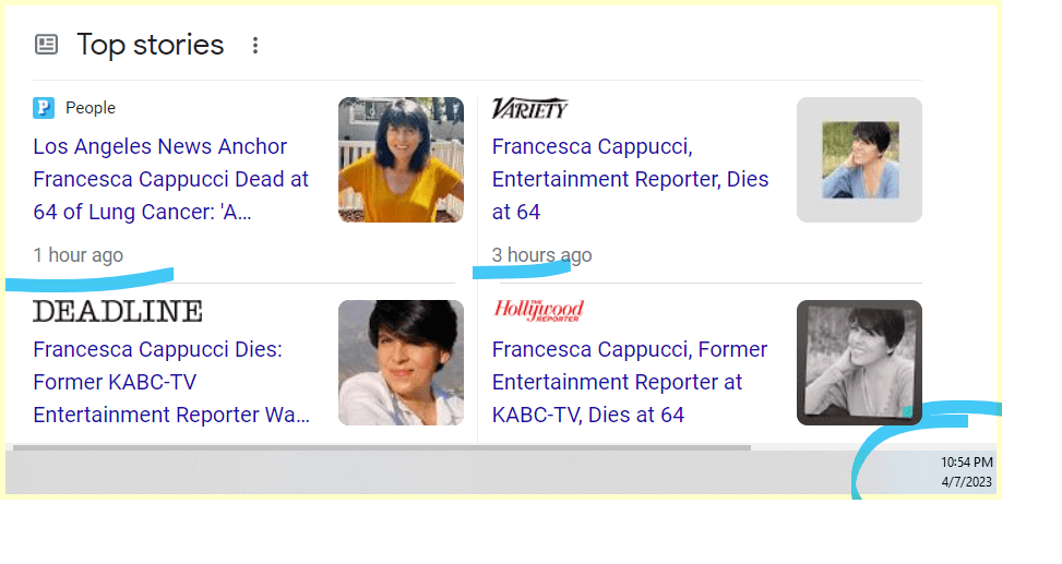Francesca Cappucci Dies: Former KABC-TV Entertainment Reporter Was 64 ...