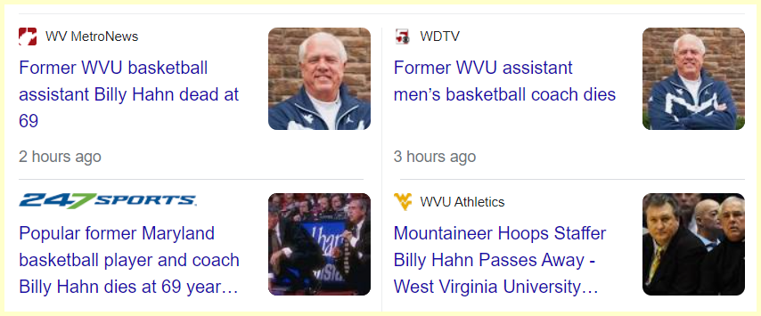 Assistant coach Billy Hahn has died at the age of 69 – Cracktheircode ...