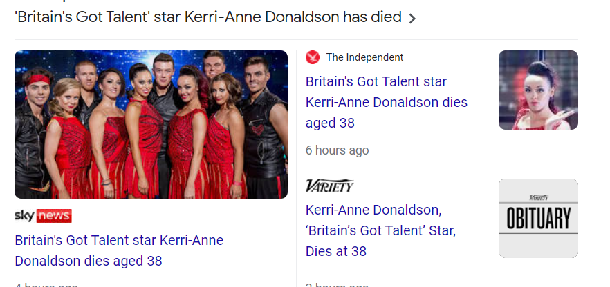 Kerri-Anne Donaldson, Dancer And Former Britain’s Got Talent Star, Dies ...