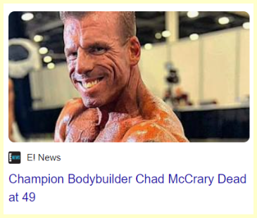 Chad McCrary, Bodybuilder announced dead on the KILL date. 17 days ...
