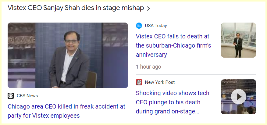 Chicago area CEO killed in freak accident at party for Vistex employees ...