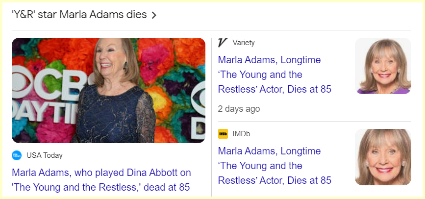 Maria Adams from The Young and Restless dies in the date numerology ...