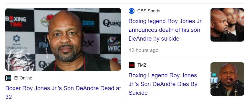 Boxing Legend Roy Jones Jr.’s Son DeAndre Dies By Suicide in tribute to ...